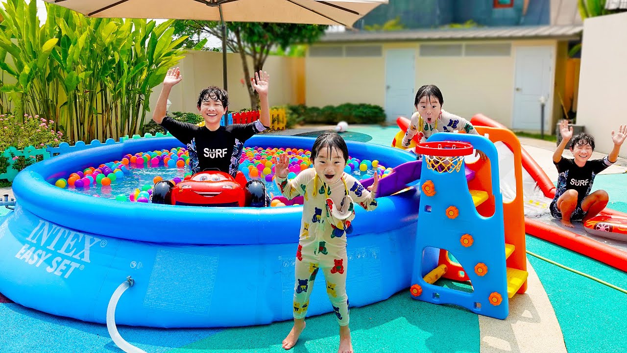 Yejun Water Toy Play for Kids Swimming Pool Playground Activity - YouTube