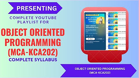 OBJECT ORIENTED PROGRAMMING-AKTU-KCA202-MCA - YouTube