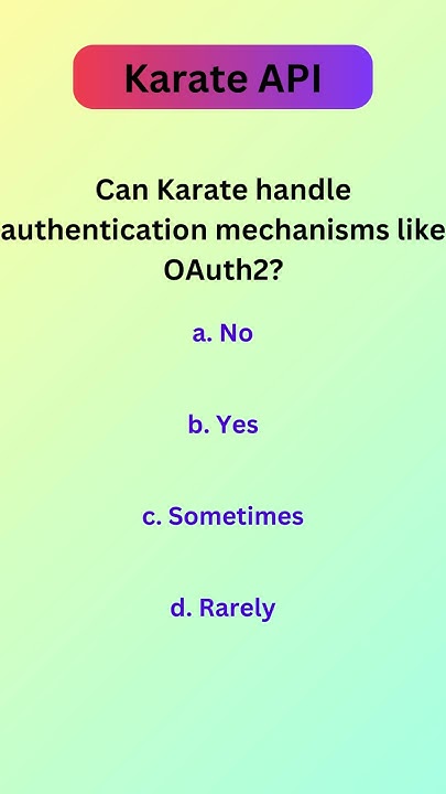 Karate Api Basics Multiple Choice Questions 27 Shorts Karateapi Karateframework