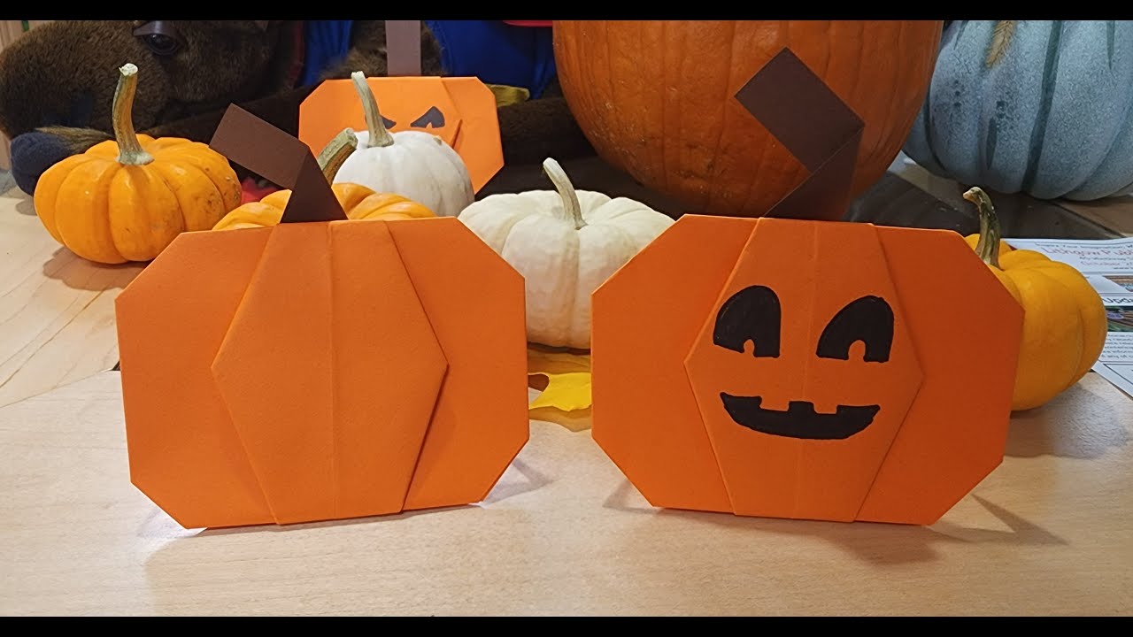 Take & Make: Halloween Pumpkin Origami - YouTube