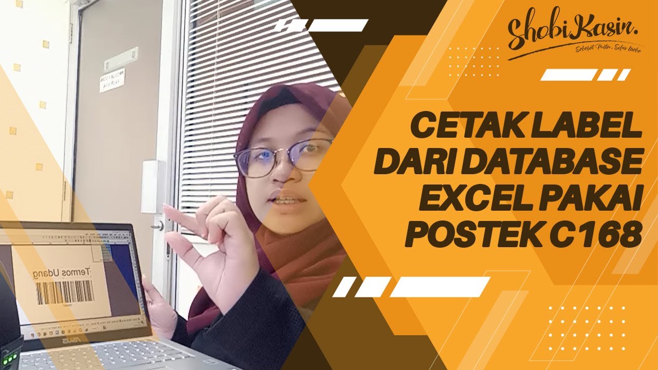 POSTEK C168 | CARA CETAK LABEL BACODE DARI DATA BASE EXCEL | REVIEW ...