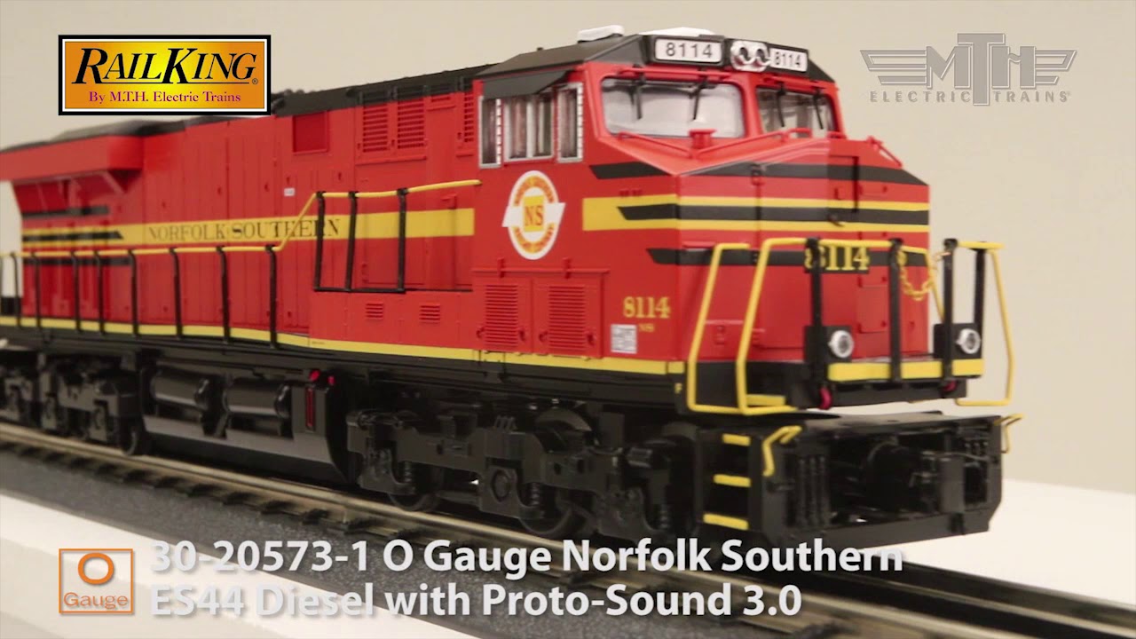 MTH O Scale RailKing ES44 Diesel With Proto Sound 3.0 - YouTube