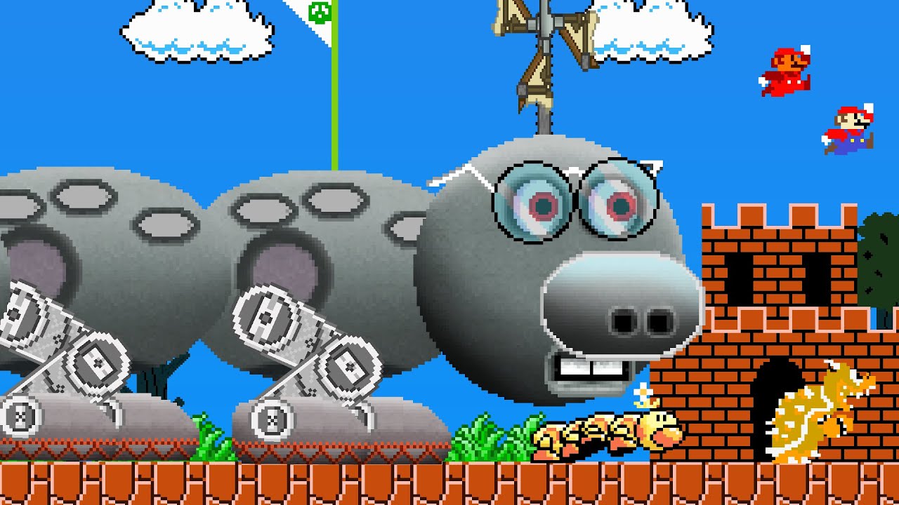 Pixnail: Mario's and Mega Wiggler | Animation shorts - YouTube