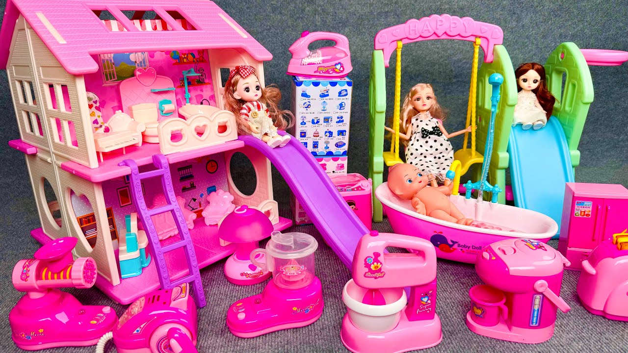 12 Minutes Satisfying with Unboxing Princess House Set, Swing&Slide ...