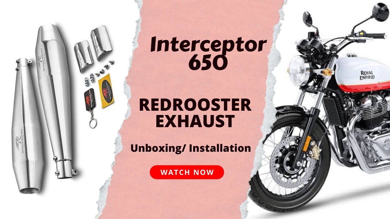 Red Rooster Performance Exhaust for Interceptor 650 - Unboxing ...