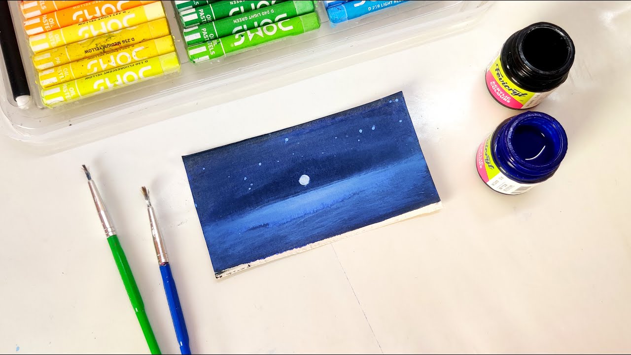 Blue Sea Painting 😍🎨 Acrylic Sea Painting | Easy to make Acrylic ...