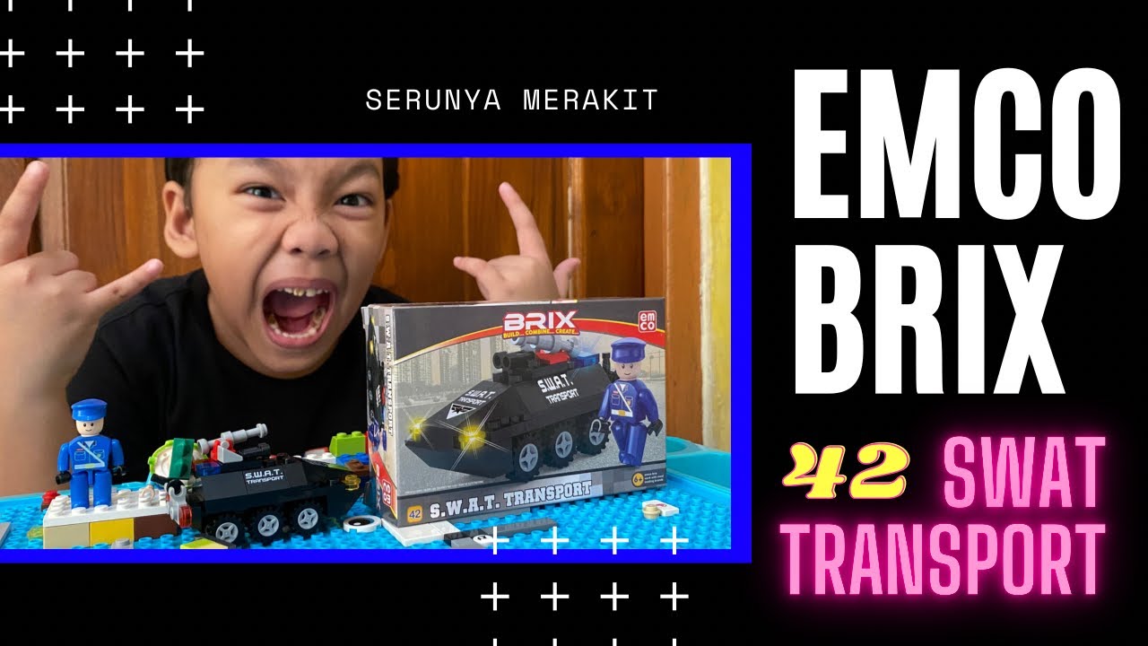 Merakit Mainan Emco Brix 42 - SWAT Transport | Lego Toys - YouTube