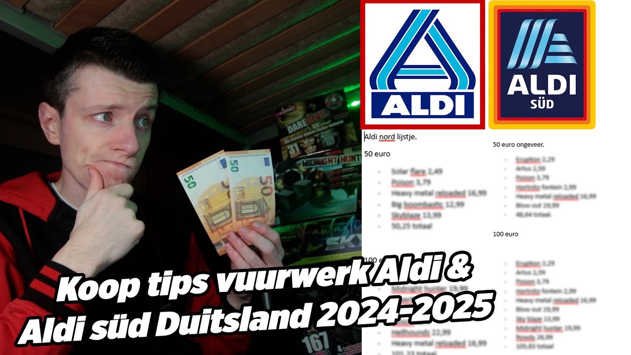 ALDI (& SÜD) VUURWERK DUITSLAND 50€ + 100€ LIJSTJES - YouTube