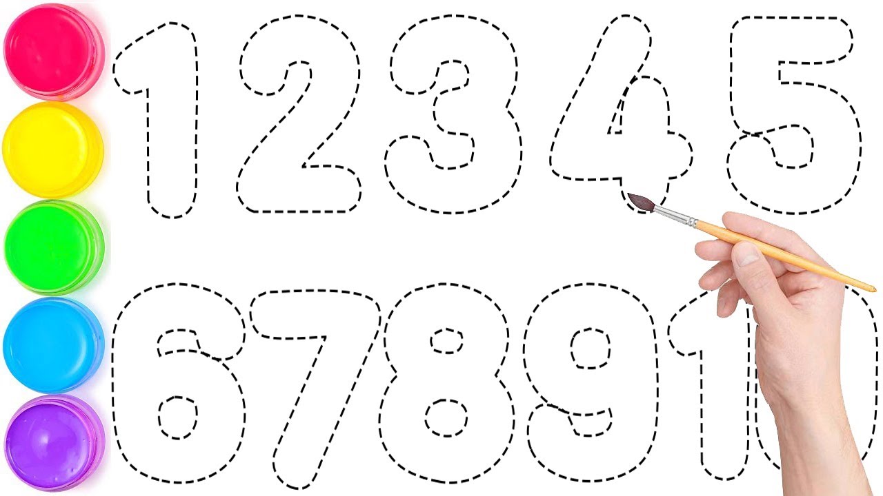 Let's Learn How to Draw Numbers 1 to 10 Easy Step by Step for Kids ...