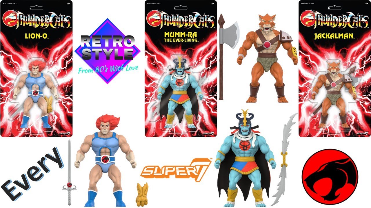 Every Super7 Thundercats Retro Style Action Figure Comparison List 5.5 ...