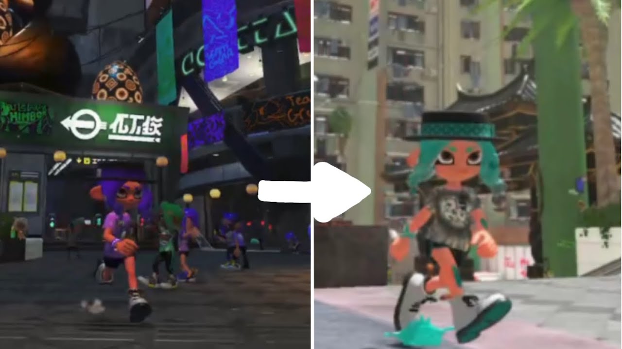 How to load the day version of splatsville during a splatfest - YouTube