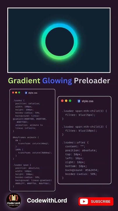 Website Preloader Using Html Css And Javascript Webdesign Css3animationwebdevelopment