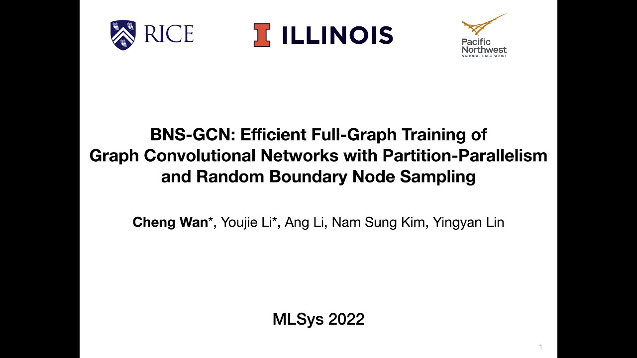 Mlsys 2022 Bns Gcn Youtube