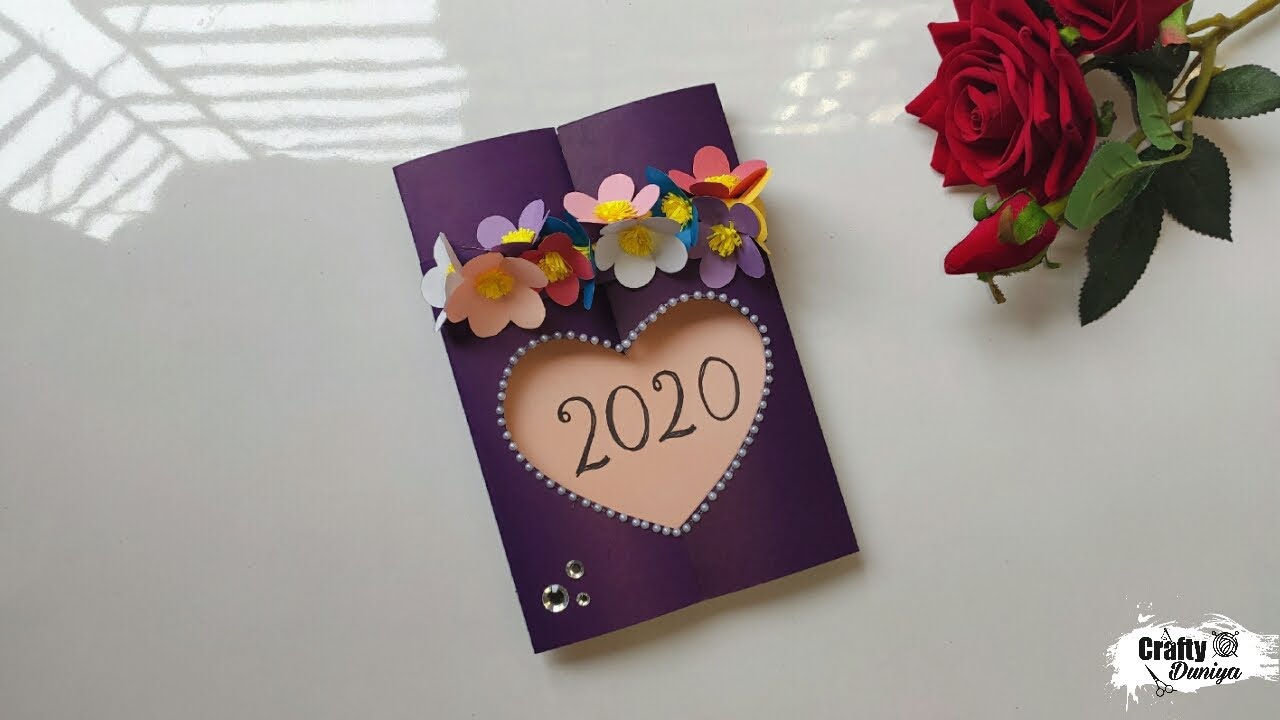 Beautiful Handmade Happy New Year 2020 Card Idea | DIY Greeting Cards ...
