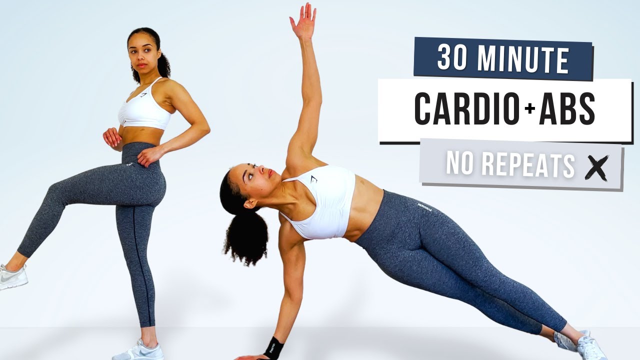 30 Min Calorie Killer Cardio + Abs | No Repeat HIIT Workout - YouTube