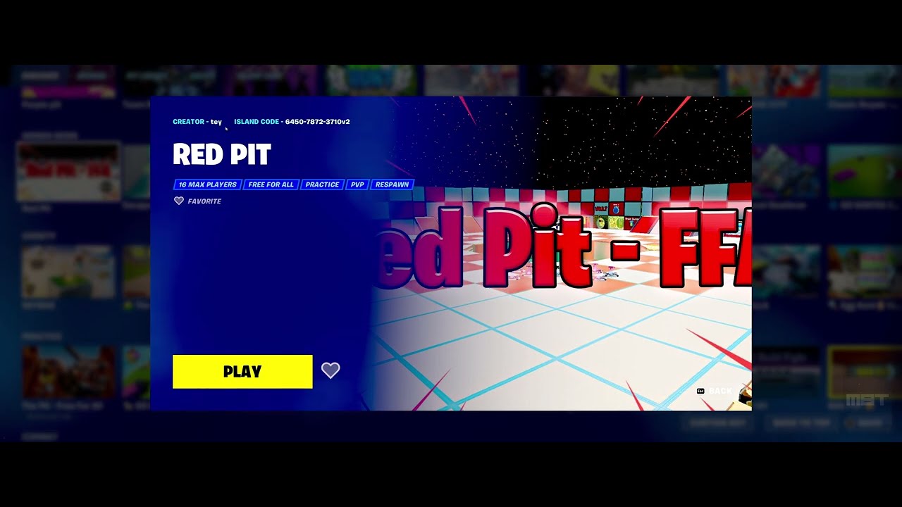 [TUTORIAL] FORTNITE: RED PIT FFA - ISLAND CODE - HOW TO ENTER? - YouTube