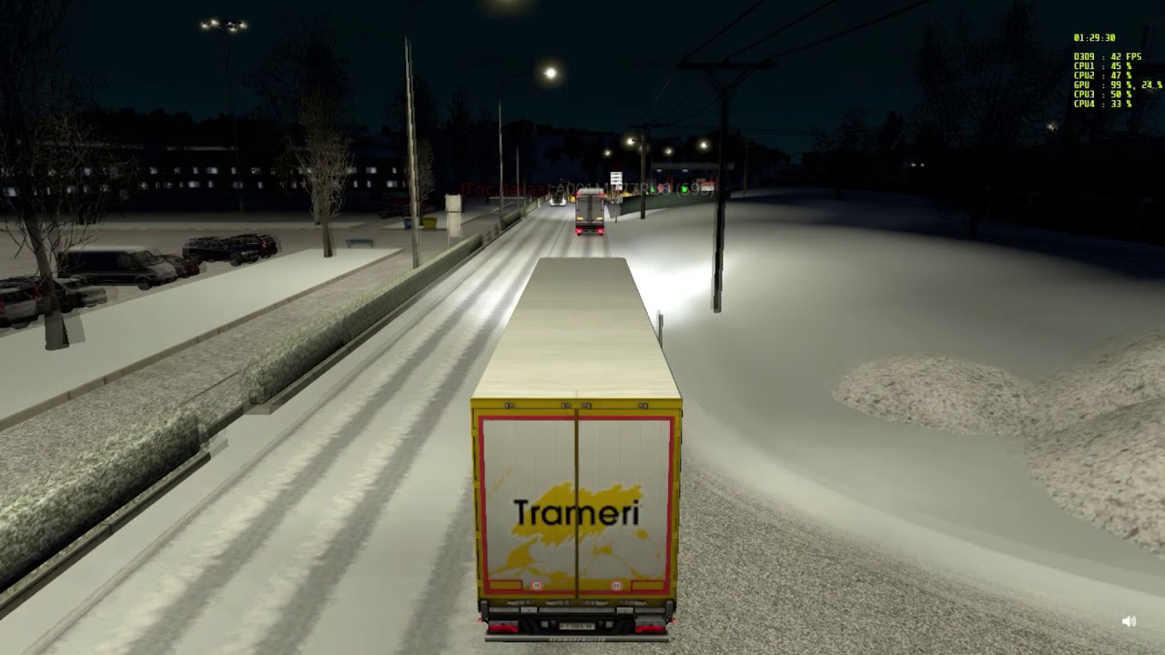 ETS2: Night road C-D - YouTube
