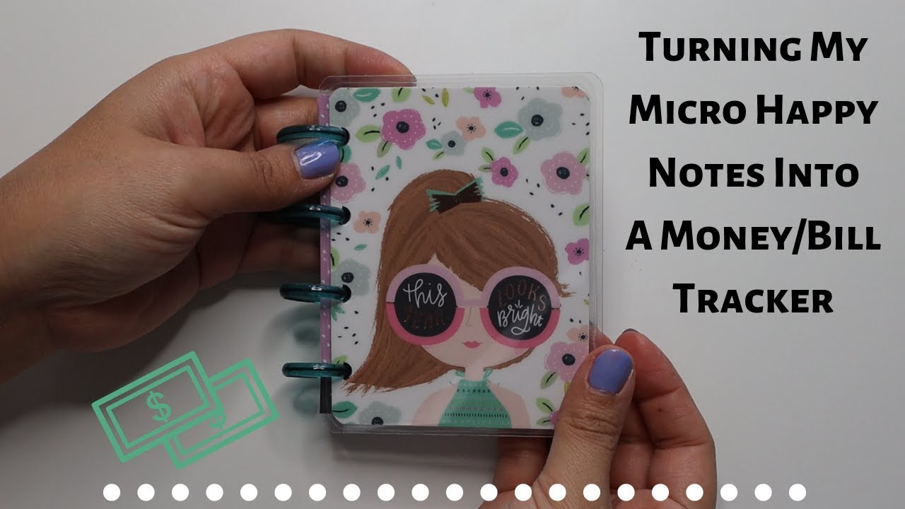 Happy Planner Micro Note to Money/Bill Tracker - YouTube