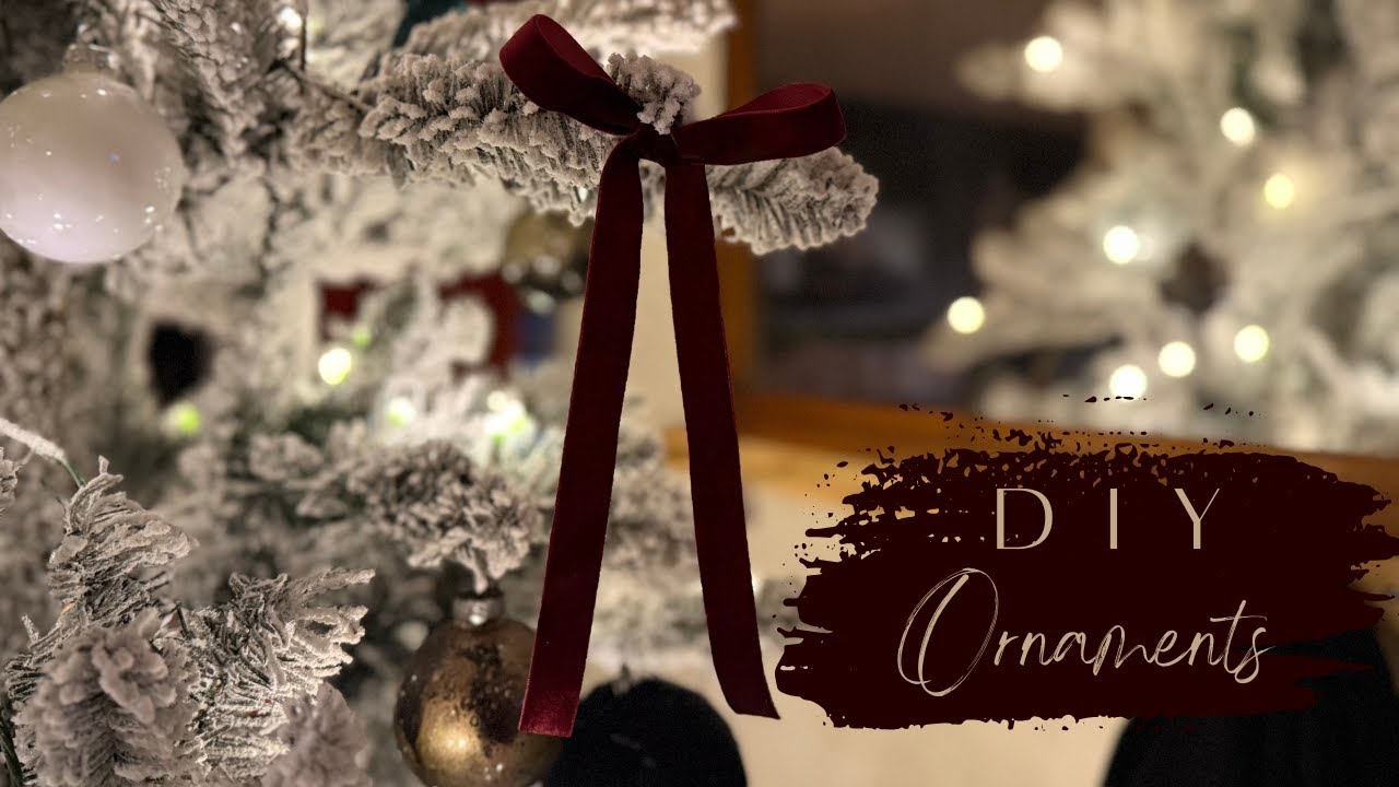CHRISTMAS DECOR 2025 | ORNAMENT DUPES | DIY BOWS - YouTube
