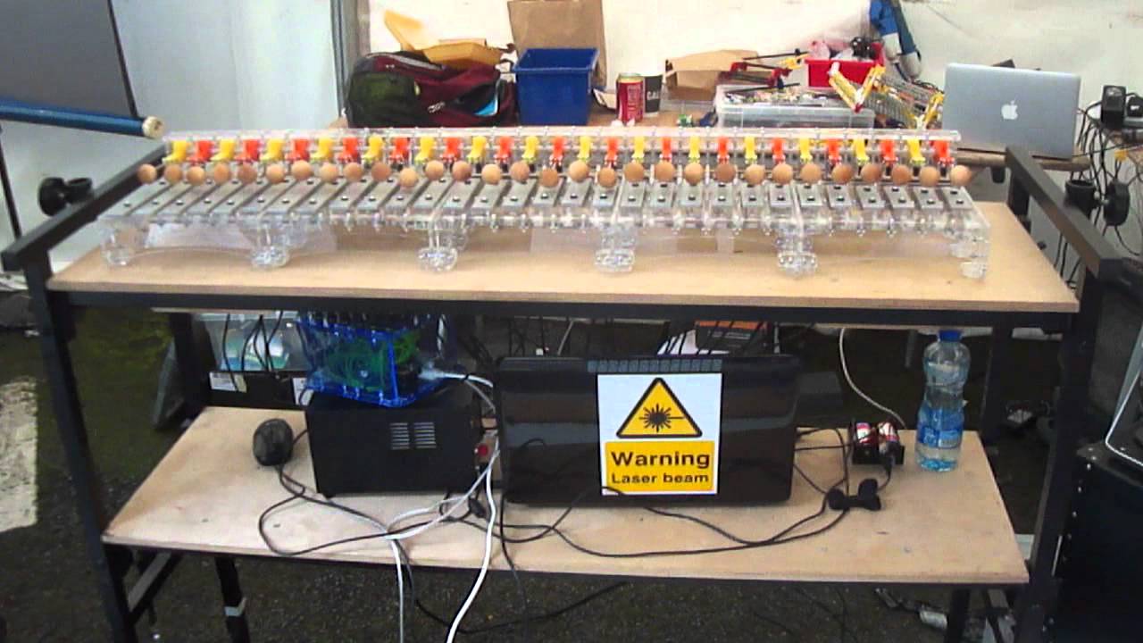 2012 07 Dublin Maker Faire Automated Xylophone - YouTube