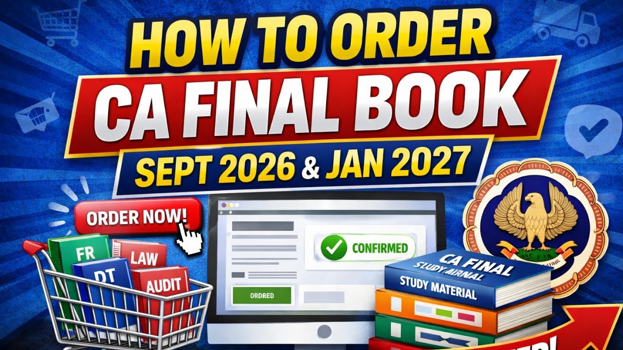 How to Order CA Final Books from ICAI for Sept 2026 & Jan 2027 | Step ...