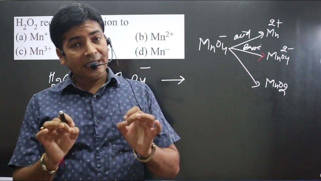 H2O2 reduces MnO4- ion to | Balacing Redox Master Series - YouTube
