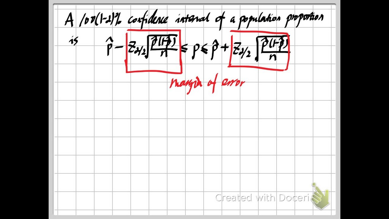 Statistics - Confidence Interval of Population Proportion - YouTube