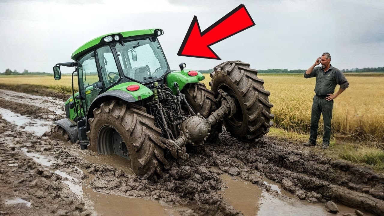 Tractor Stuck In Mud Compilation - Amazing Tractor Operating Skills ...