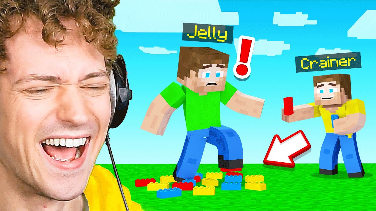 USING LEGO WEAPON On JELLY In Minecraft! - YouTube