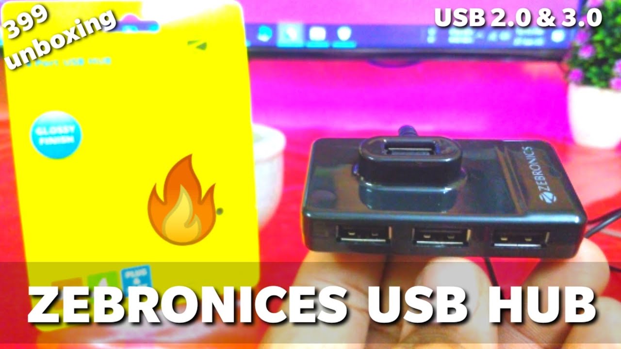 USB hubs Zebronics ZEB-100HB with 4 Ports unboxing [HINDI] zohebmodi ...