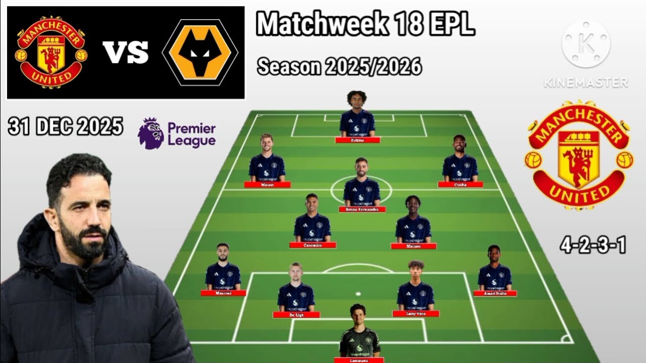Today Match !! Manchester United vs Wolves ~ Man Utd 4-2-3-1 With Mount ...