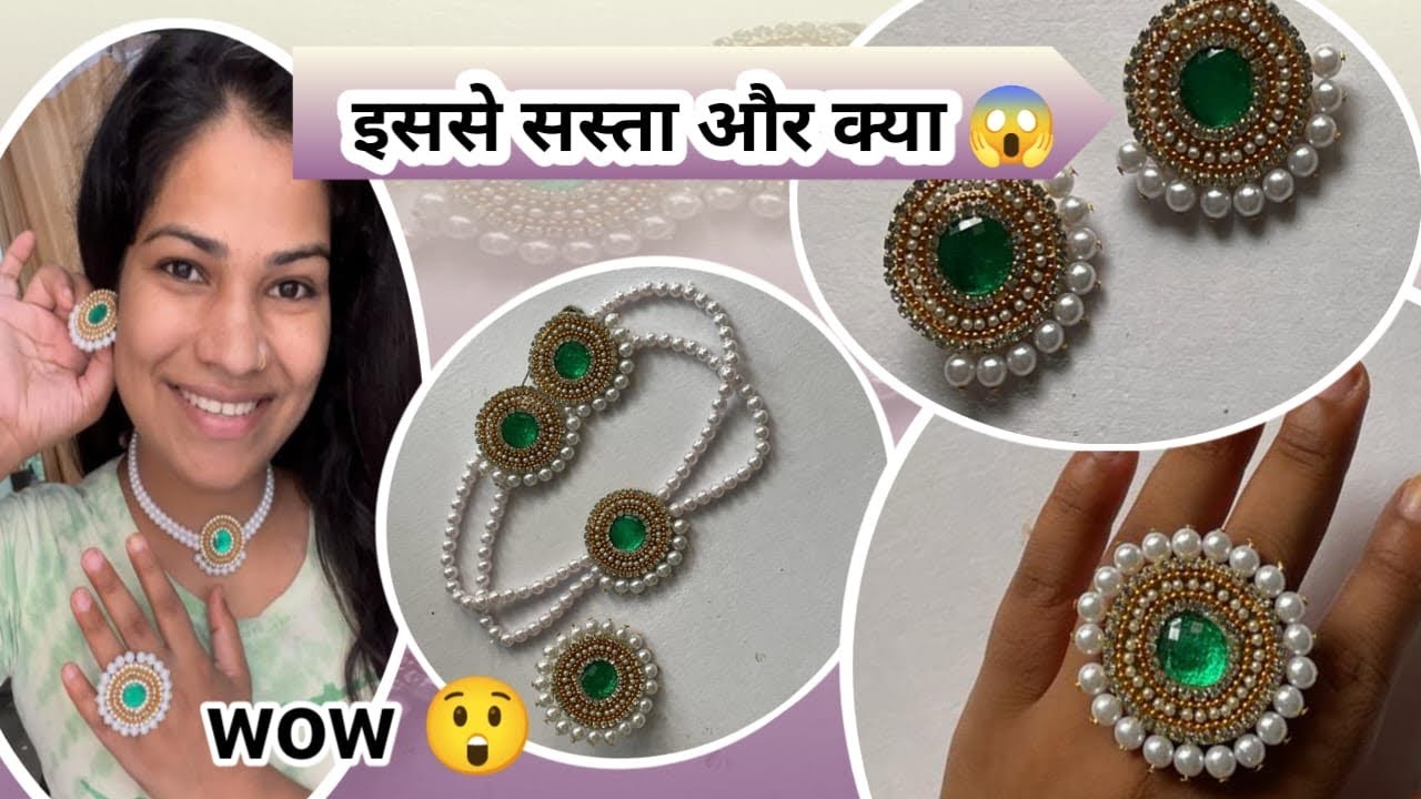 Easy Jewellery making at home, handmade jewellery design, party wear ...
