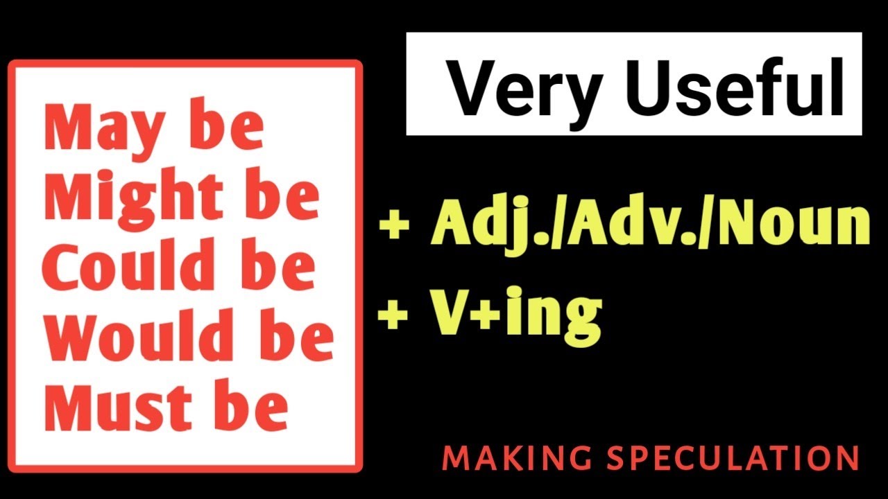 May be, Might be, Must be, Would be, Could be ।। LEARN THE ALL POSSIBLE ...