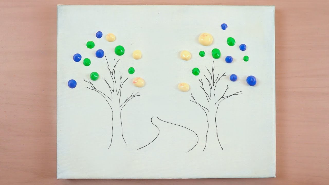 Easy Forest Path Painting, Acrylic Painting Tutorial for Beginners ...