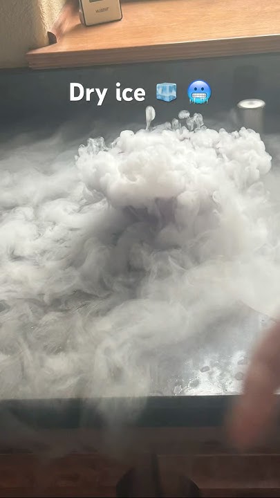 This is what happens when you mix dry ice and hot water in ur kitchen ...