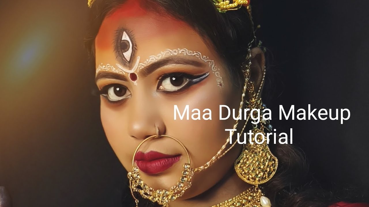 Maa Durga ka Makeup Kaise Kre.Maa Durga ka Makeup karne ka Aasan Tarika ...