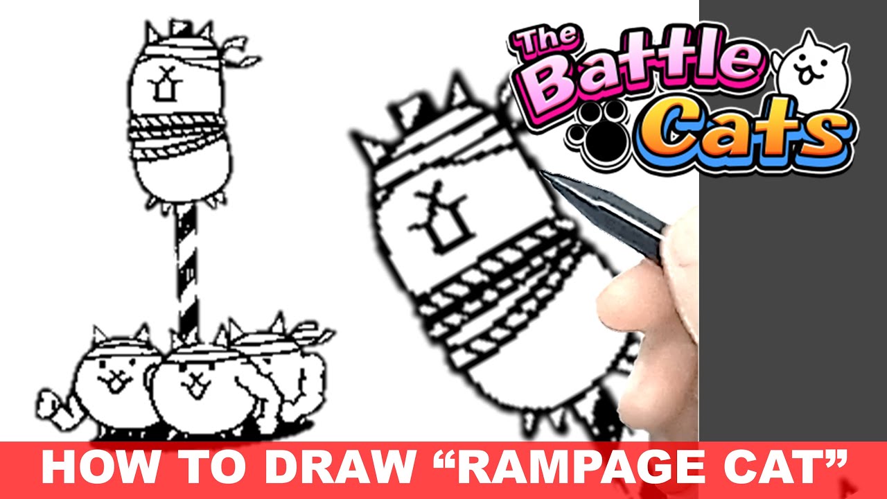 How To Draw Rampage Cat. THE BATTLE CATS - YouTube