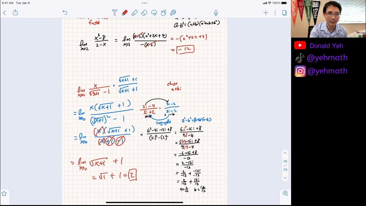 Ap Calculus Limit Algebraically Part 1 - YouTube