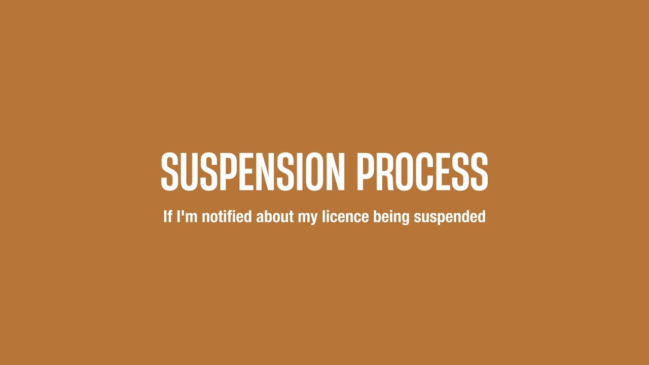 FAQ: Suspension Process - YouTube
