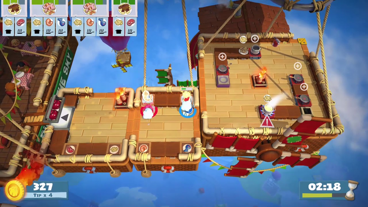 Overcooked 2 - Level 2-2 - 4 Stars - 2 Player co-op - YouTube