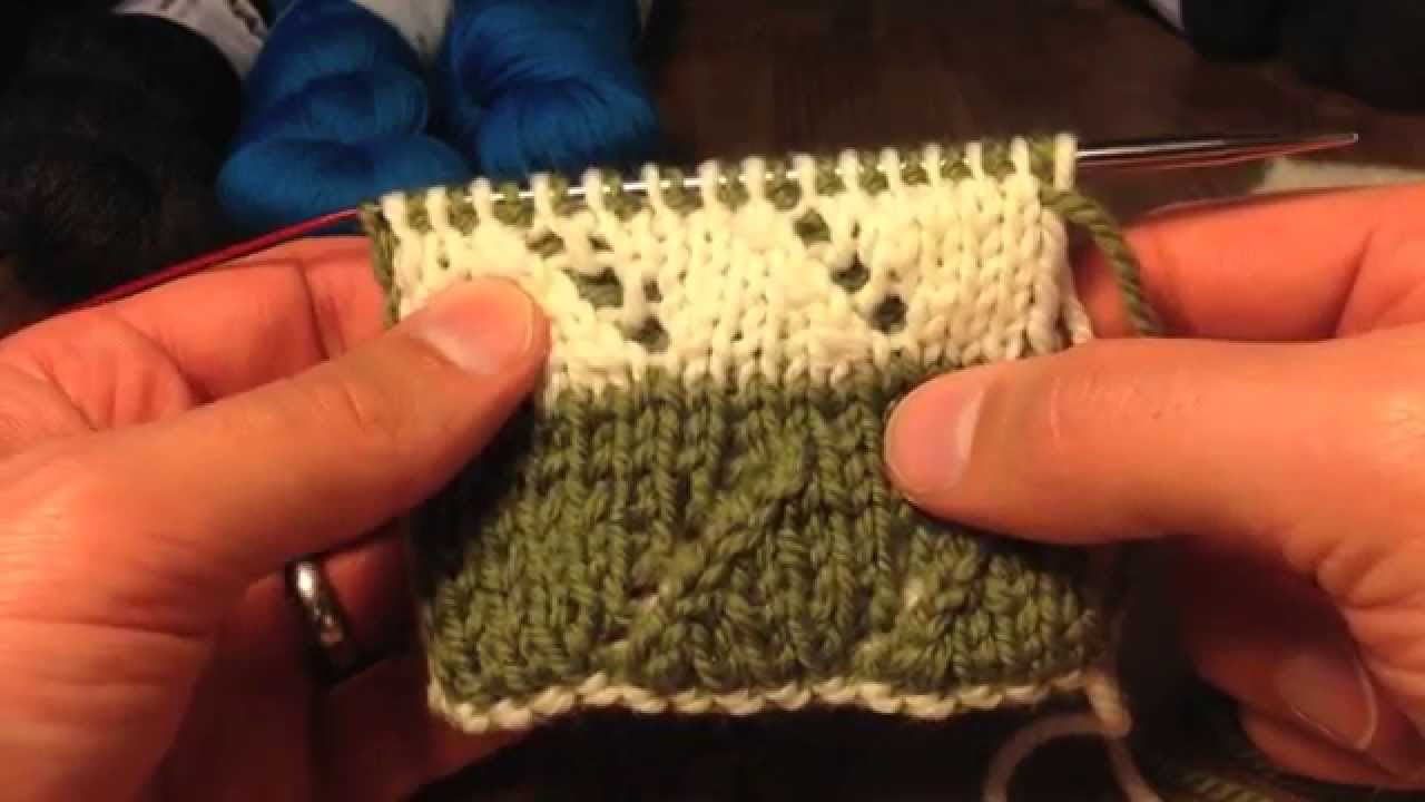 A Sockmatician Tutorial: Connected Yarn Overs in Double-Knitting - YouTube