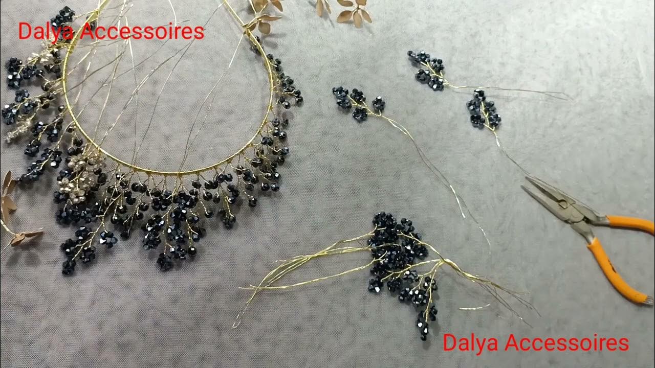 تاج كريستال اسود جميل و انيق بطريقة سهلة و بسيطة - YouTube