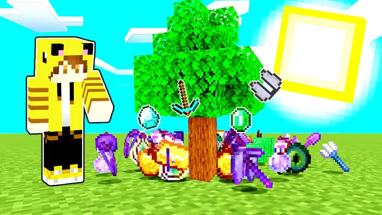 Minecraft Pero las Hojas de los Arboles sueltan Itens Op - YouTube