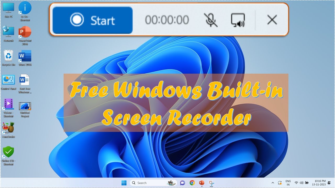 Best Free Windows 11 Built In Screen Recorder with Full HD - YouTube