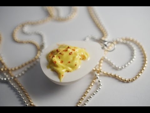 Deviled Egg Tutorial Miniature Food Tutorial, Polymer Clay - YouTube