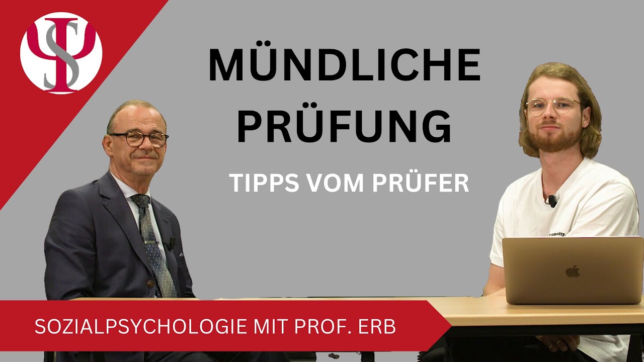 Mündliche Prüfungen | Sozialpsychologie mit Prof. Erb - YouTube