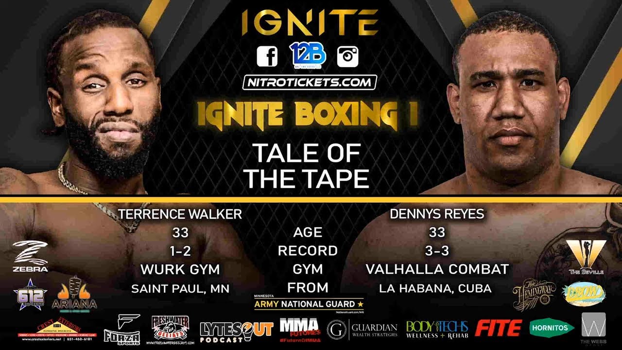 Ignite Boxing 1 Terrence Walker vs Dennys Reyes 1 - YouTube