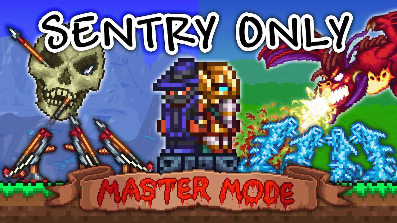 Can I Beat Terraria Master Mode Using Only Sentries? - YouTube