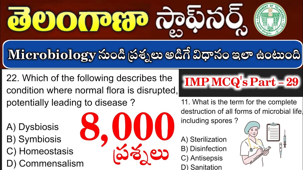 Telangana Staff Nurse MCQ'S Part - 29 | TG Nursing Officer Model Paper ...