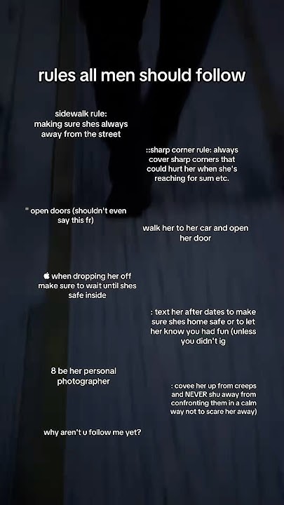 Rules all men should follow - YouTube